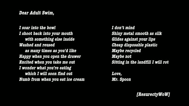Mr. Spoon Poem | BumpWorthy.com - adult swim bumps